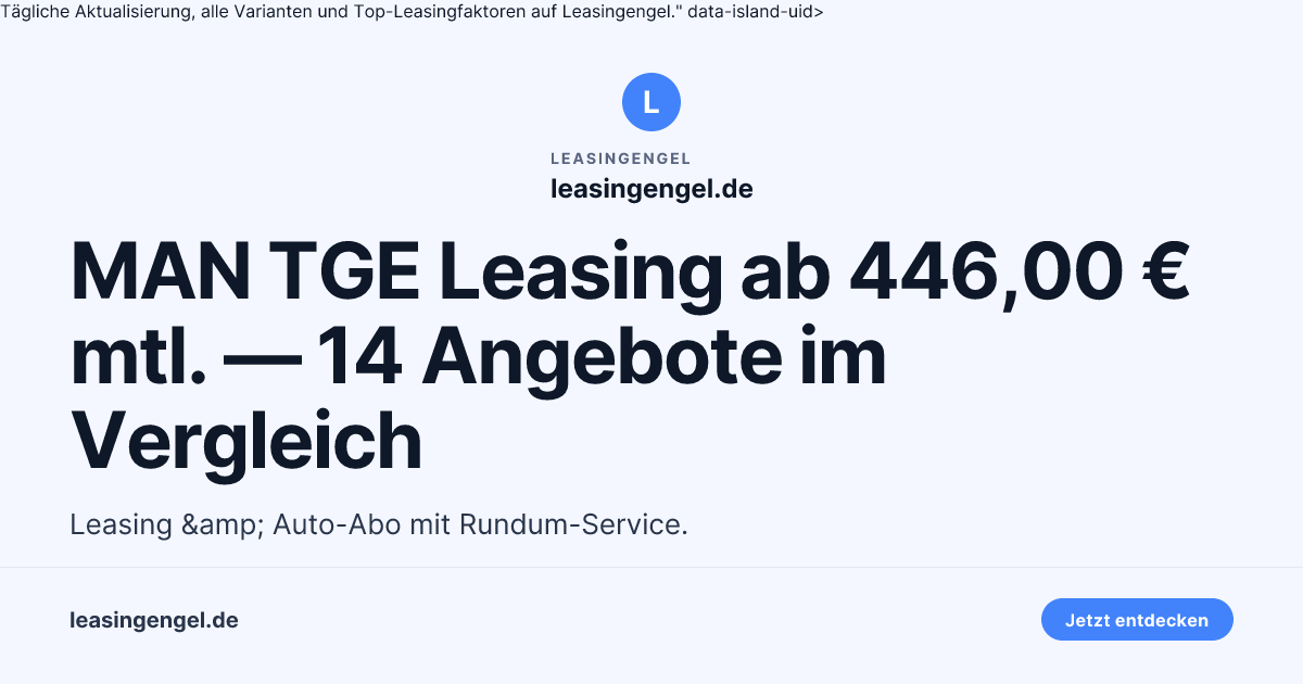 Man Lkw Leasing Preise